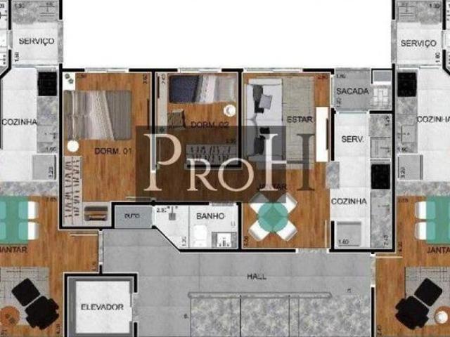 Apartamento em Paulicéia, São Bernardo do Campo/SP de 62m² 2 quartos à venda por R$ 399.000,00