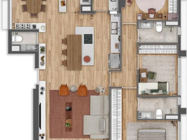 Apartamento em Pinheiros, São Paulo/SP de 126m² 3 quartos à venda por R$ 3.194.815,00