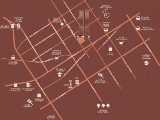Apartamento em Pinheiros, São Paulo/SP de 40m² 1 quartos à venda por R$ 1.000.000,00