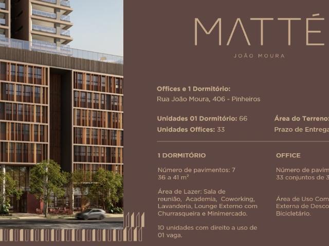 Apartamento em Pinheiros, São Paulo/SP de 40m² 1 quartos à venda por R$ 999.900,00