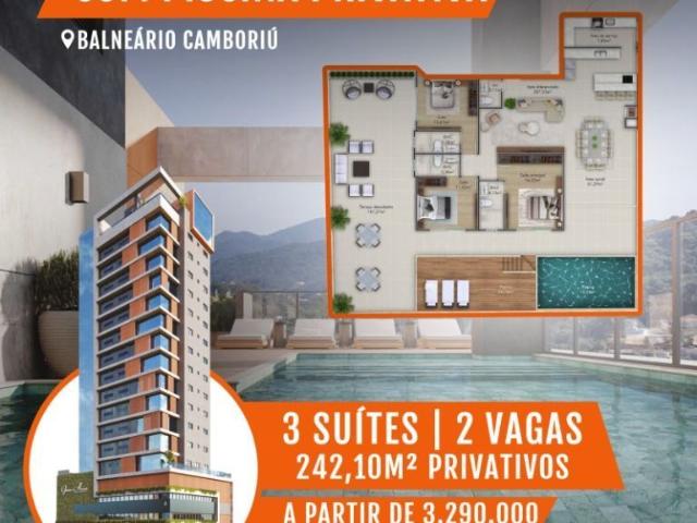 Apartamento em Pioneiros, Balneário Camboriú/SC de 287m² 3 quartos à venda por R$ 3.289.000,00