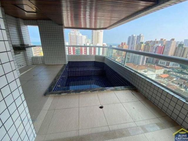 Apartamento em Canto do Forte 4 dorms e Piscina Privativa na Varanda!