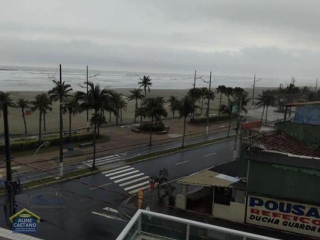Apartamento 3 dorms Frente Mar Vista Livre e Permanente para o Mar!
