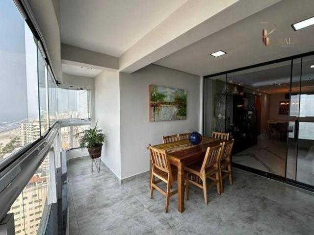 Apartamento em Praia Grande com 3 Dormitórios Vista Mar Aviação