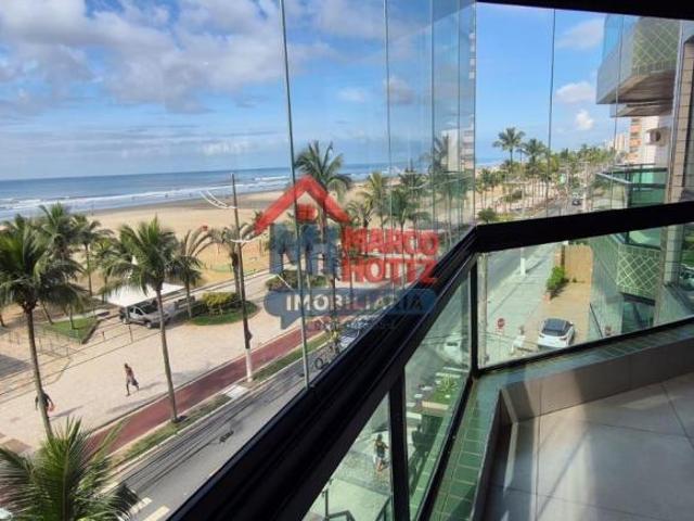 Apartamento em Praia Grande Frente Mar Mobiliado 138m² Aviação