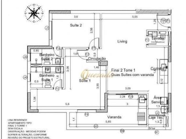 Apartamento em pré lançamento à venda, 2 suítes, Lina Residence, Indaiatuba
