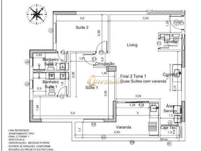 Apartamento em pré lançamento à venda, 2 suítes, Lina Residence, Indaiatuba