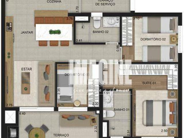 Apartamento em Quarta Parada, São Paulo/SP de 87m² 3 quartos à venda por R$ 1.106.000,00