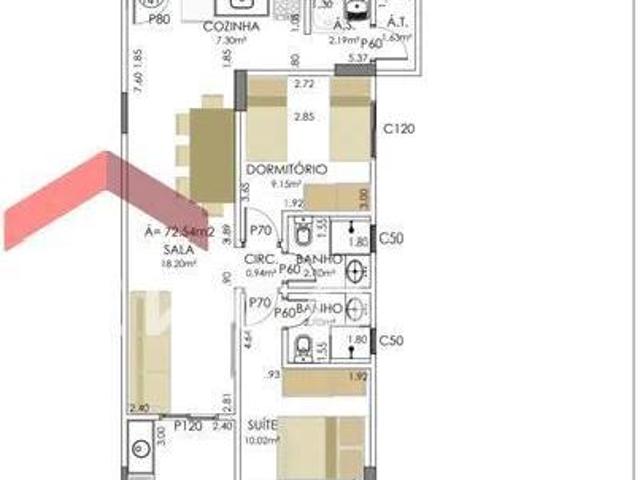 Apartamento em Rua Vasco da Gama Aviação Praia Grande/SP