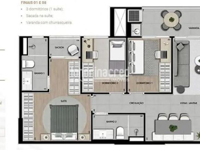 Apartamento em Santa Rosa, Londrina/PR de 10m² 3 quartos à venda por R$ 897.000,00