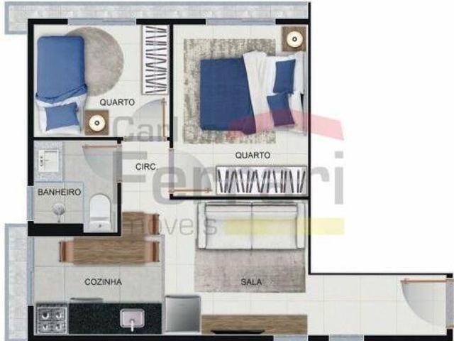 Apartamento Santana 36 m² 2 dormitório varanda quintal andar térreo sem vaga 400m do Metrô Santana