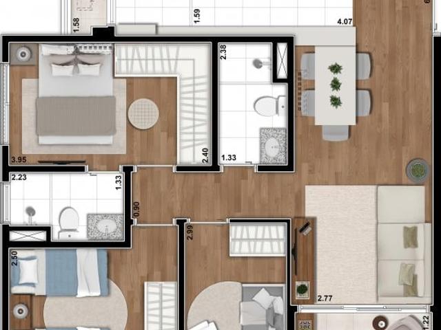 apartamento em Santo Amaro 56 m² 2 dormitórios 1 vaga