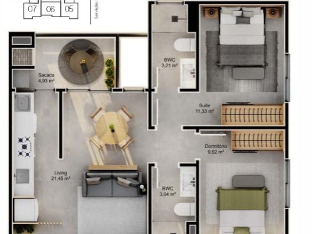 Apartamento em Saco Grande, Florianópolis/SC de 61m² 2 quartos à venda por R$ 699.900,00