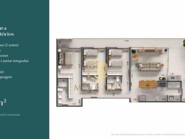 Apartamento em Sertão do Perequê Mirim, Ubatuba/SP de 139m² 3 quartos à venda por R$ 1.516.195,00