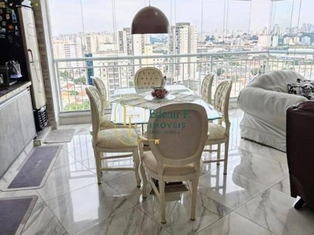 Apartamento Família Mooca Andar Alto 122m2 3 suítes Sacada Gourmet 2 Vagas!