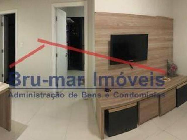 Apartamento flat com 1 dormitório, Centro de São Vicente, área de lazer