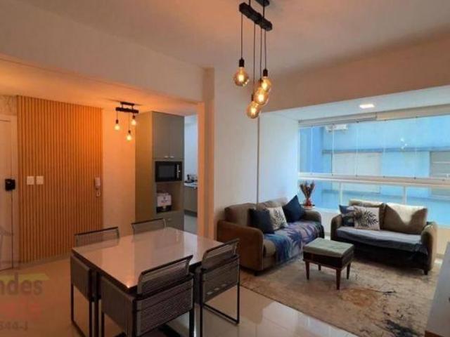 Apartamento Frente ao Mar Mobiliado 3 Dormitórios 108,74 m² à Venda Por R$890.000 Itararé São Vicen