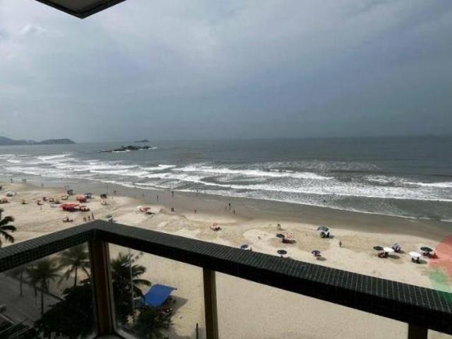 Apartamento frente ao mar com 3 dormitórios à venda por R$ 1.600.000 Praia das Pitangueiras Guar