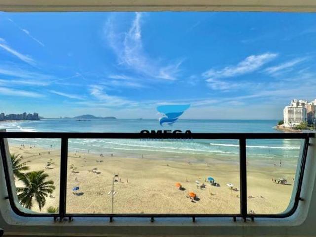 Apartamento frente mar na praia das Astúrias em Guarujá | Omega Imóveis