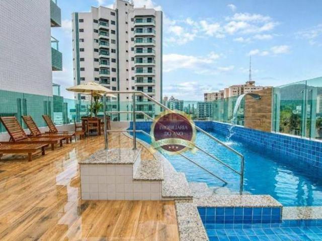 Apartamento frente mar à venda no Centro de Mongaguá com 109 m², 3 dormitórios, 1 suíte, 2 vagas e l