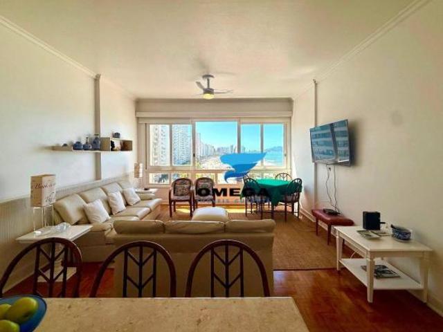 Apartamento frente mar à venda na praia das Pitangueiras no Guarujá I Omega Imoveis