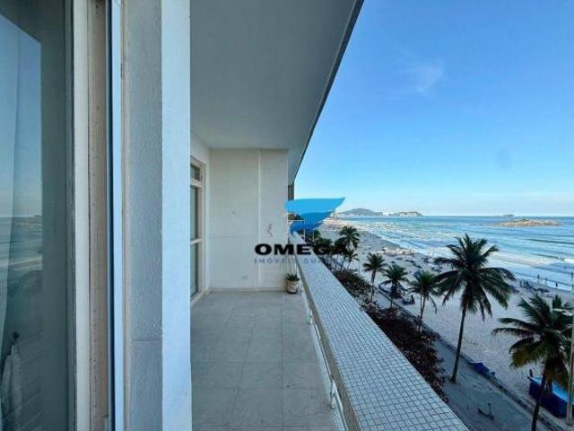 Apartamento frente mar à venda na praia das Pitangueiras no Guarujá I Omega Imoveis