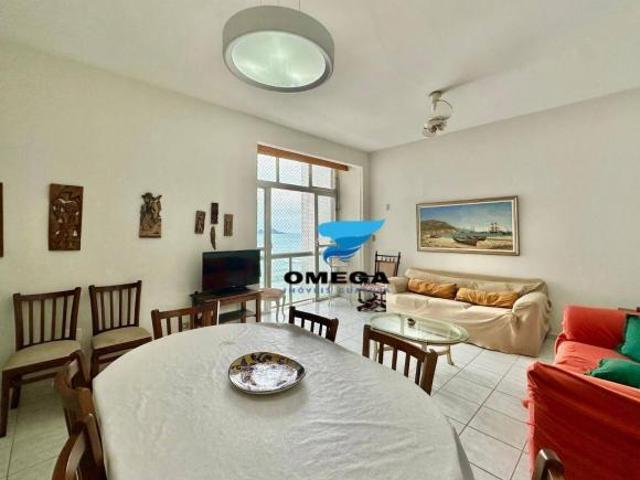 Apartamento frente mar à venda na praia das Pitangueiras no Guarujá I Omega Imoveis