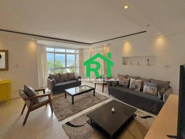 Apartamento frente mar com 4 quartos 1 suíte, 2 vagas à venda em Pitangueiras, Guarujá