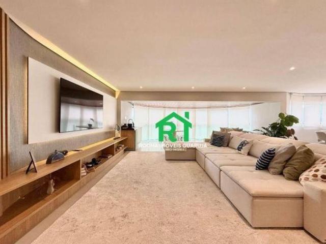 Apartamento frente mar com 4 quartos 4 suítes, 2 vagas e lazer à venda em Enseada, Guarujá