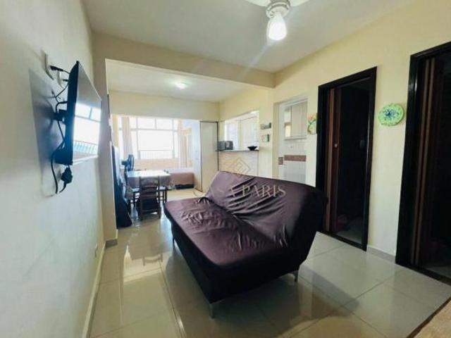 Apartamento FRENTE MAR com 1 dormitório à venda, 40 m² por R$ 375.000 Vila Guilhermina Praia Gra