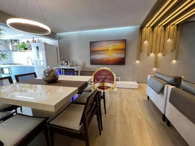 Apartamento frente mar com 2 dormitórios à venda, 111 m² por R$ 1.350.000 Boqueirão Praia Grande