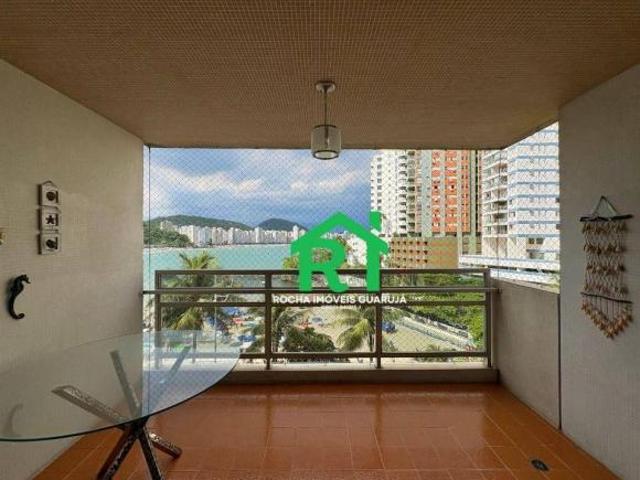 Apartamento frente mar com 2 quartos 1 suíte, 1 vaga e lazer à venda em Jardim Astúrias, Guarujá