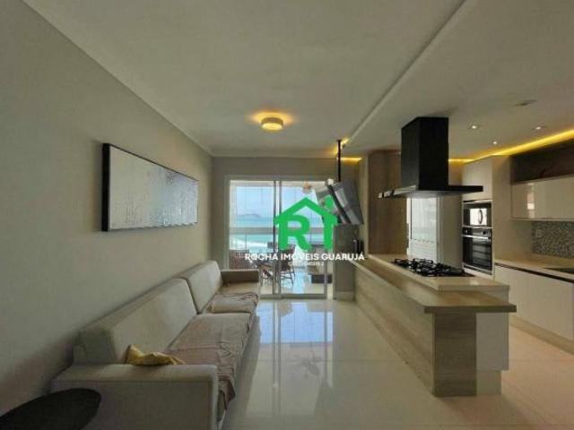 Apartamento frente mar com 2 quartos 1 suíte, 2 vagas e lazer à venda em Jardim Astúrias, Guarujá