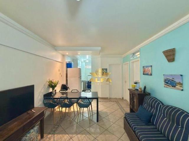 Apartamento frente mar com 3 dormitórios na Praia do Tombo – Alfa Imóveis Guarujá