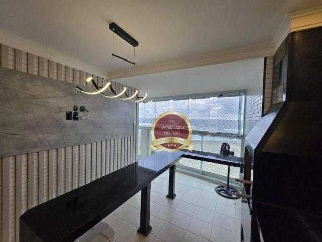 Apartamento frente mar com 3 dormitórios à venda, 177 m² por R$ 1.490.000 Aviação Praia Grande/