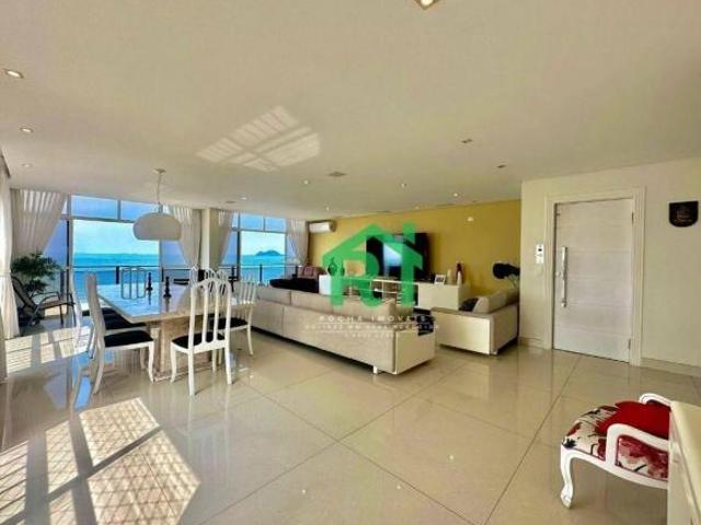 Apartamento frente mar com 3 quartos 3 suítes, 1 vaga à venda em Pitangueiras, Guarujá