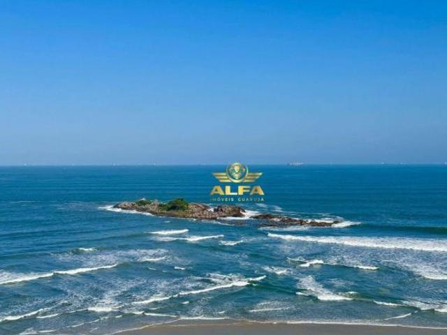 Apartamento frente mar com 3 dormitórios e sacada na Praia das Astúrias – Alfa Imóveis Guarujá