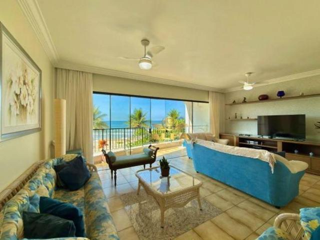 Apartamento frente mar com 3 dormitórios e sacada com vista na Praia das Astúrias – Alfa Imóveis Gua