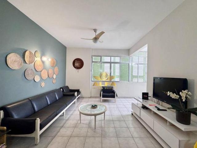 Apartamento frente mar com 3 dormitórios e vaga nas Pitangueiras – Alfa Imóveis Guarujá