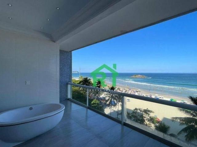 Apartamento frente mar com 3 quartos 3 suítes, 1 vaga à venda em Pitangueiras, Guarujá