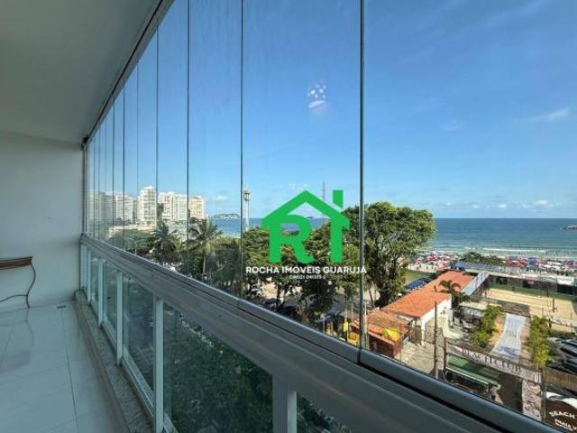 Apartamento frente mar com 3 quartos 3 suítes, 1 vaga e lazer à venda em Pitangueiras, Guarujá