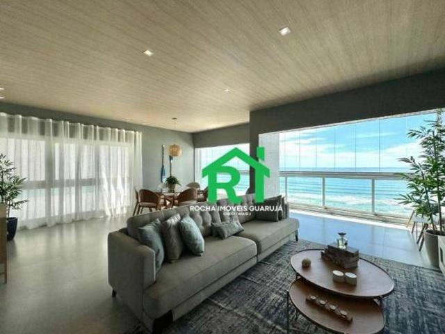 Apartamento frente mar com 3 quartos 3 suítes, 1 vaga, lazer à venda em Pitangueiras, Guarujá