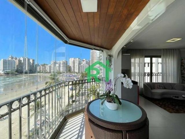 Apartamento frente mar com 3 quartos 3 suítes, 2 vagas e lazer à venda em Jardim Astúrias, Guarujá