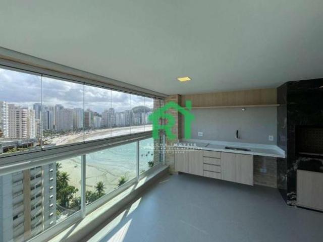 Apartamento frente mar com 3 quartos 3 suítes, 2 vagas e lazer à venda em Jardim Astúrias, Guarujá
