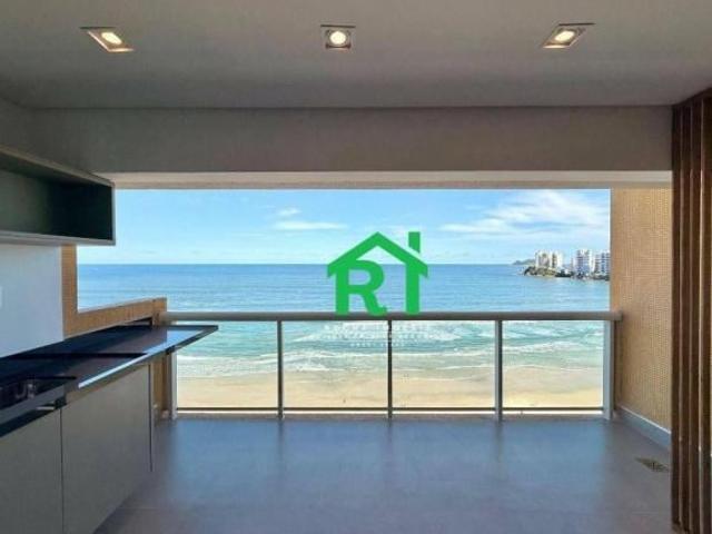 Apartamento frente mar com 3 quartos 3 suítes, 2 vagas e lazer à venda em Pitangueiras, Guarujá