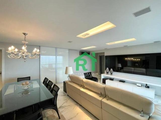 Apartamento frente mar com 3 quartos 3 suítes, 2 vagas e lazer à venda no Tombo, Guarujá