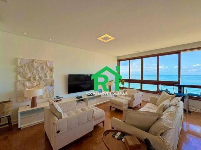 Apartamento frente mar com 3 quartos 1 suíte, 2 vagas à venda em Pitangueiras, Guarujá