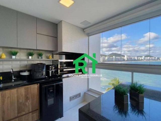 Apartamento frente mar com 3 quartos 1 suíte, 2 vagas e lazer à venda em Jardim Astúrias, Guarujá