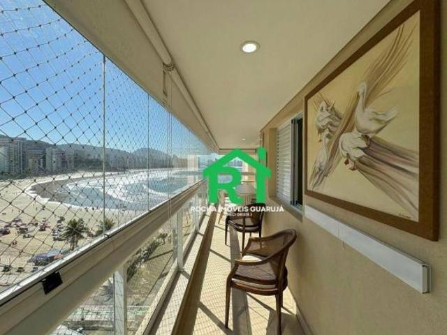 Apartamento frente mar com 3 quartos 1 suíte, 2 vagas e lazer à venda em Jardim Astúrias, Guarujá