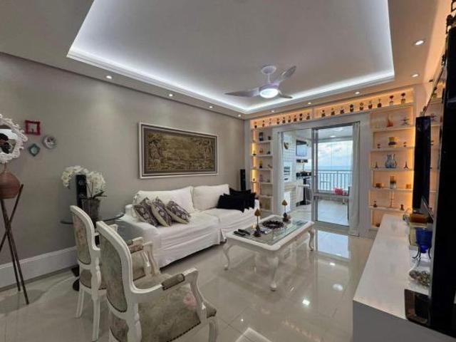 Apartamento à venda no Bairro Aviação, Praia Grande 3 suítes com vista mar e varanda gourmet
